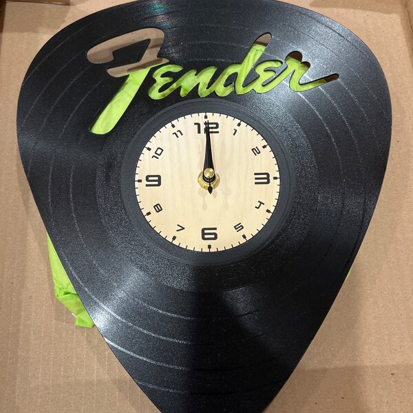 GUITAR PICK Fender Strat Vinyl Record Clock - Etsy