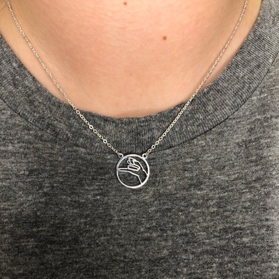 Hand Gesture Necklace Hand Sign Necklace Love Necklace Peace Necklace ...