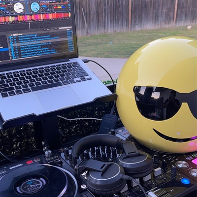 Custom Emoji Dj Helmet - Etsy