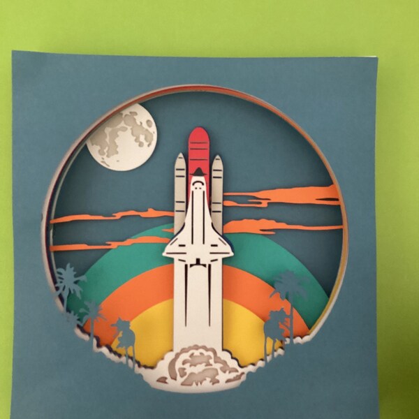 3D Rocket SVG - Shadow Box Svg, Space Svg - Etsy