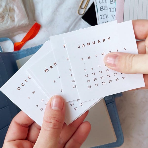 Printable Mini 2024 Calendar | Mini Monthly Calendar | Minimalist ...