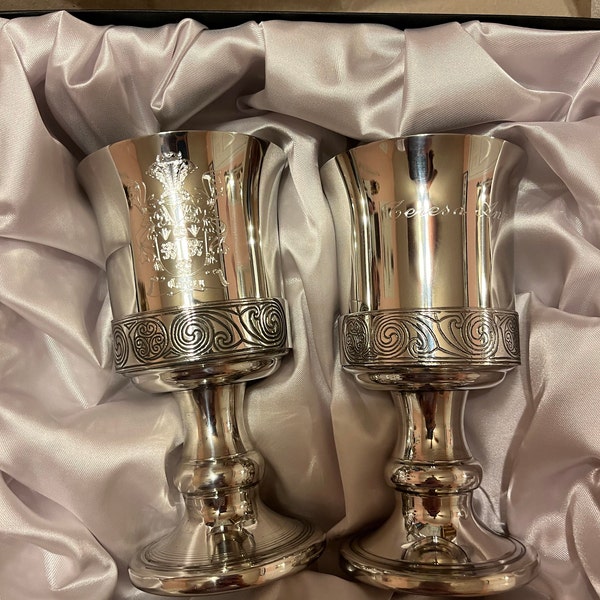 Pewter Chalice Personalised Gift Custom Engraved Chalice Gift English ...