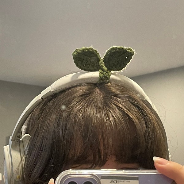 Crochet Sprout Headphone Accessory - Etsy