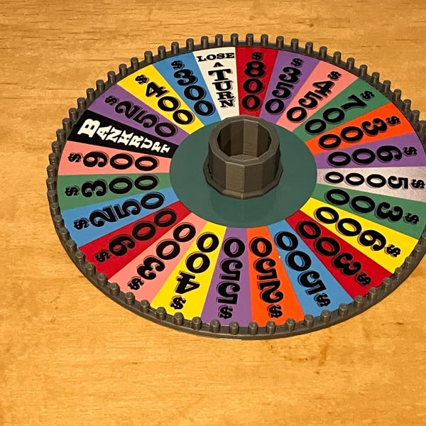 Deluxe Wheel of Fortune Wheel Set - Www.facebook.com/aandm3dprints/ - Etsy