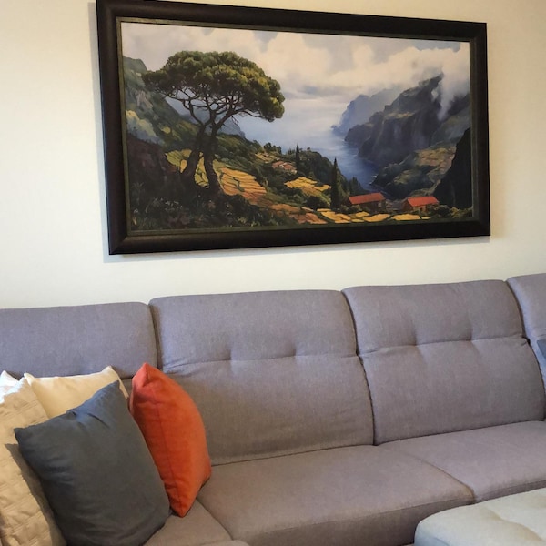 Abstract Blue Marlin Fish Canvas Print in a Painting Style, Blue Marlin ...