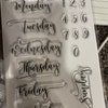 Weekday Journal Stamps, Clear Planner Stamps With Calendar Days of the ...