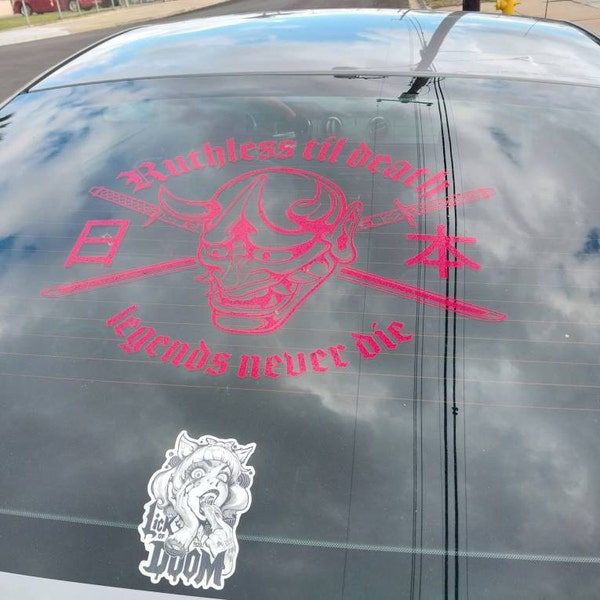 Ruthless Til Death Windshield Rear Window Decal Car Sticker Banner JDM ...