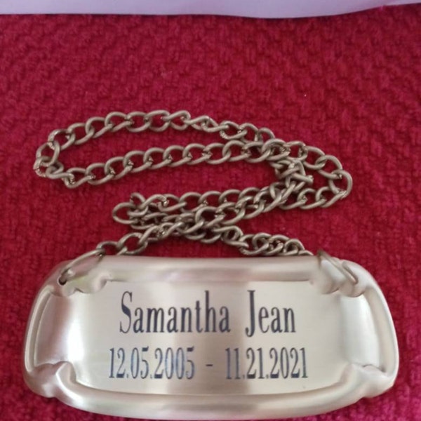 Name Tags With Custom Engraving for Urns - 3 Color Options - Etsy