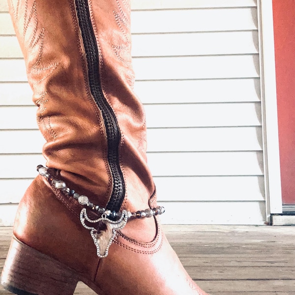 Navajo Pearls Boot Bracelet for Cowboy Boots | Turquoise Boot Chain ...