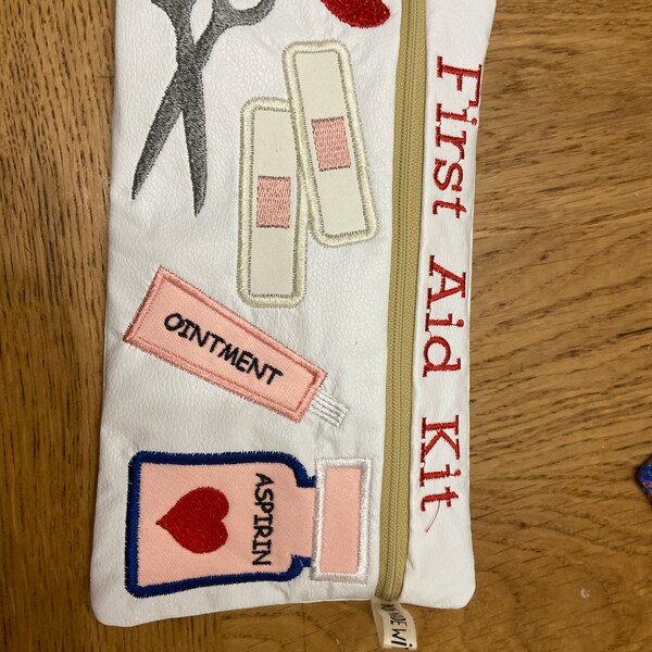 ITH First Aid Zipper Bag, in the Hoop Zipper Bag, Medical Zipper Bag ...
