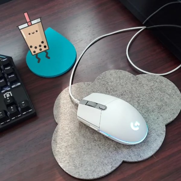 Cloud Computer Mouse Pad and Raindrop Coaster Mousepad Mouse Mat Unique ...