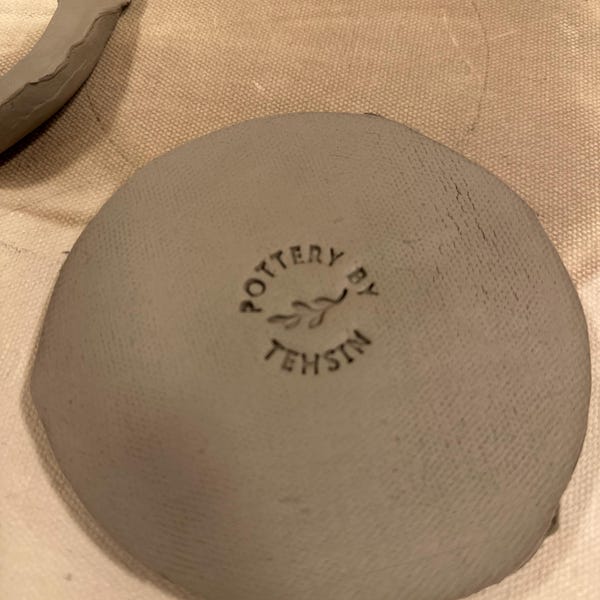 Ceramic Signature Stamp Logo, Custom Brass Stamp, Custom Clay Stamp ...