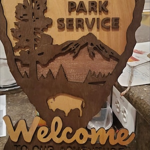 Park Style Welcome Sign Parks System Inspired Family Name | Etsy