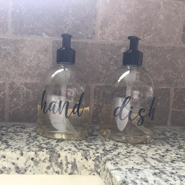 Soap Label Decals / Kitchen Decor / Hand Soap Label / Dish Soap Label ...