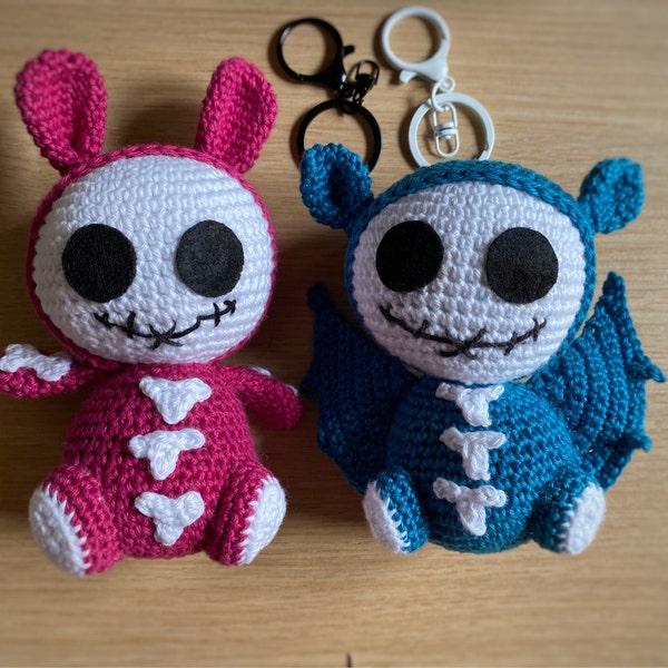 Duo Bat and Bunny Skeleton Crochet Pattern PDF English/french ...