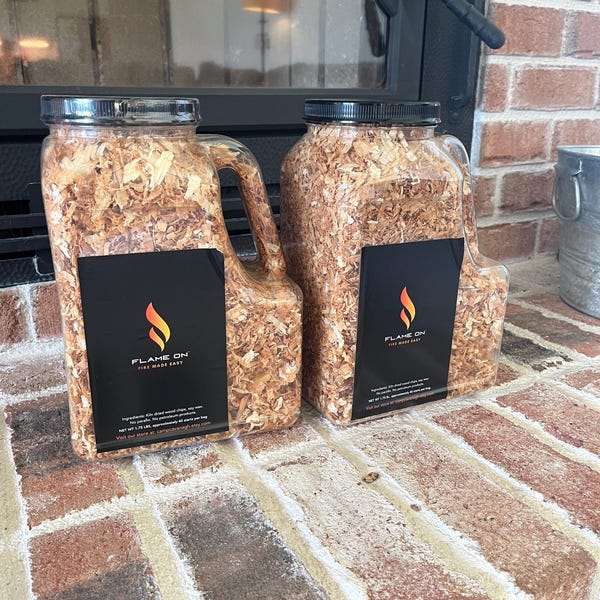 Flame on Fire Starter Wood Chips 8 Oz Fire-starter, Kindling, Survival ...