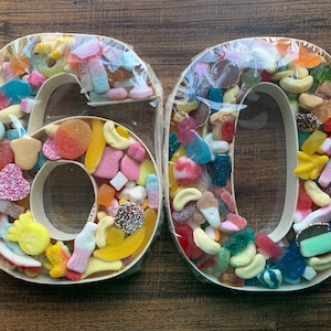 2 X SWEET FILLED NUMBERS 50th, 40th, 18th, 21st, Wedding Anniversary ...