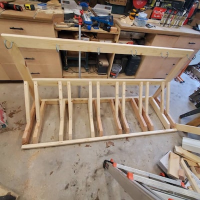 DIY Six Bike Rack Plans/wooden Bike Stand Tutorial/handmade Bike Holder ...