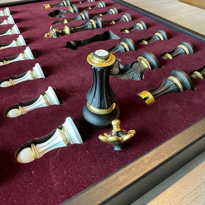 16.5 Inch Luxury Chess Set Large Marble Patterned Chess Personalized ...
