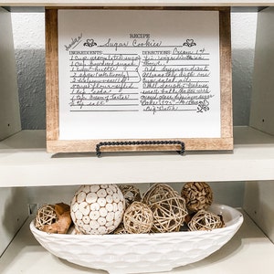 Recipe Card Sign, Custom Recipe Card, Handwritten Recipe, Handwritten ...