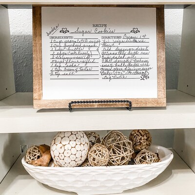 Recipe Card Sign, Custom Recipe Card, Handwritten Recipe, Handwritten ...