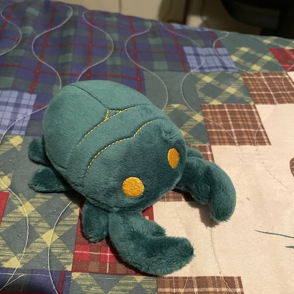 Stag Beetle Plush – Handmade Minky Bug Plushie, Colorful Coleoptera ...