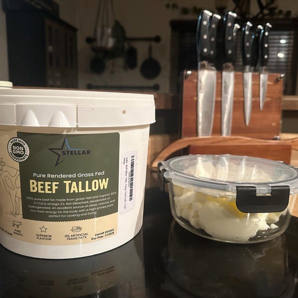 Stellar - Beef Tallow - 100% Grass-fed & Finished - Good for Cooking, Baking and Frying - Food ...