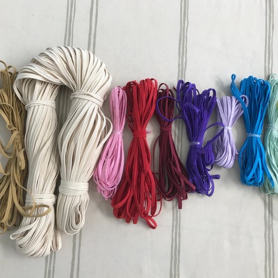 50 Yards Bundle Skinny Elastic, Thin Elastic, 1/8 Elastic, Elastic by ...