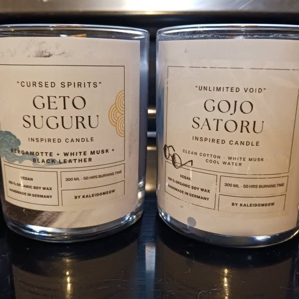 GOJO SATORU Inspired Candle - 'unlimited Void' Jujutsu Kaisen Inspired ...