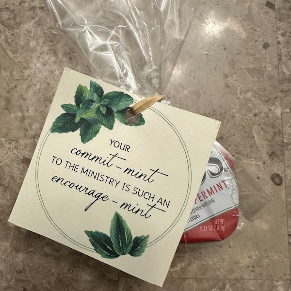 Printable Mint Pioneer Gift Tags, Peppermint Instant Download Favor ...