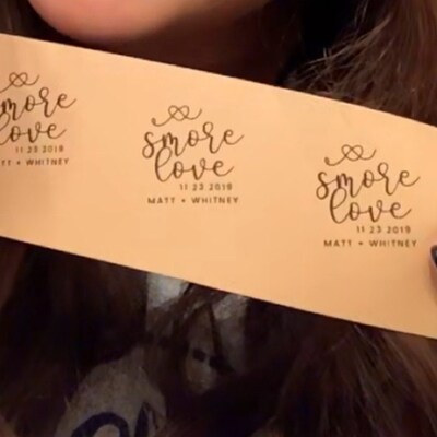 M&M Wedding Favour Sticker Chocolate Wedding Bonbonniere Wedding Favour ...