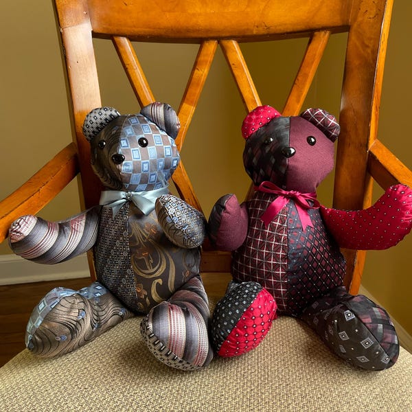 Handmade Necktie Memory Bear - Etsy