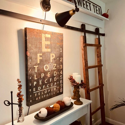 Vintage Eye Chart Retro Sign Doctor's Office Vision Test Rustic ...