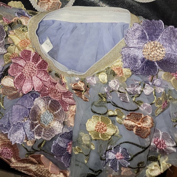 Adult Extra Large Floral Embroidery Fairy Wings Hand Crafted High ...