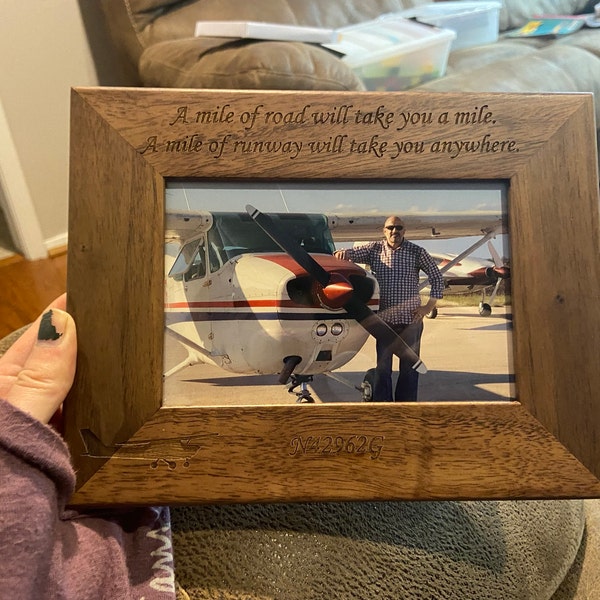 Airplane, Aviator Picture Frame, Custom Text - Etsy