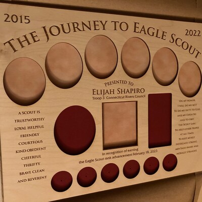 Journey to Eagle Plaque, 11x14 Wood Plaque, Eagle Scout Patches, Eagle ...