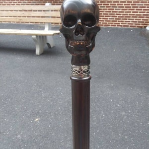 Carved Skull Walking Cane Custom Stylish Cane With a Knob - Etsy