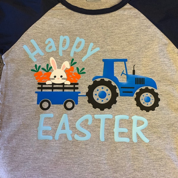 Bunny in Tractor Svg, Easter Svg, Happy Easter Svg, Easter Bunny ...