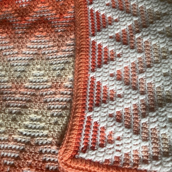 Mosaic Crochet Blanket Pattern: Two-sided Zigzag (PDF Pattern) - Etsy