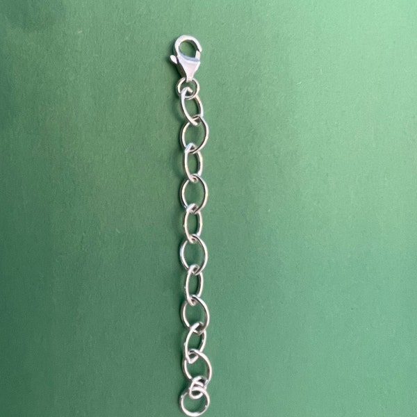 Heavy Duty Adjustable Extender Chain, 925 Sterling Silver, 2 Inch 3 ...