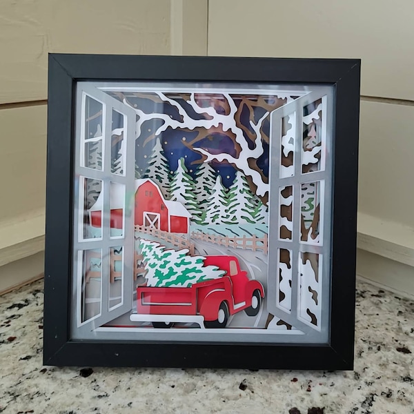 Personalize Cardinal Memorial Shadow Box SVG / Cardinal at Window ...