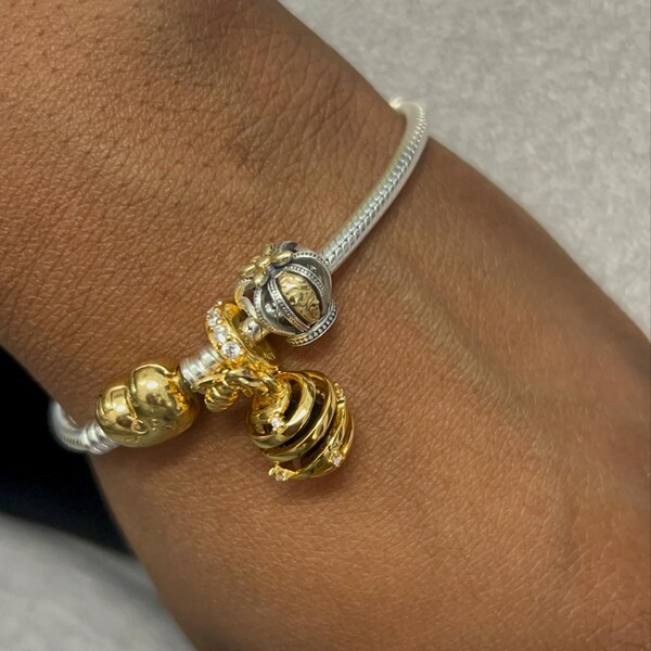 New Pandora Rose™ Gold Pink Daisy Flower Dangle Pendant Charm ...