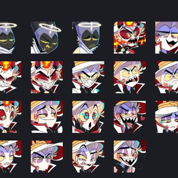 Hazbin Hotel Lucifer Morningstar Emotes for Twitch, Youtube and Discord ...