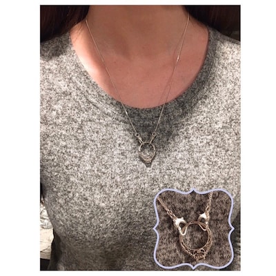 Sterling Silver Heart Ring Saver Necklace, Small Heart Ring Pendant ...