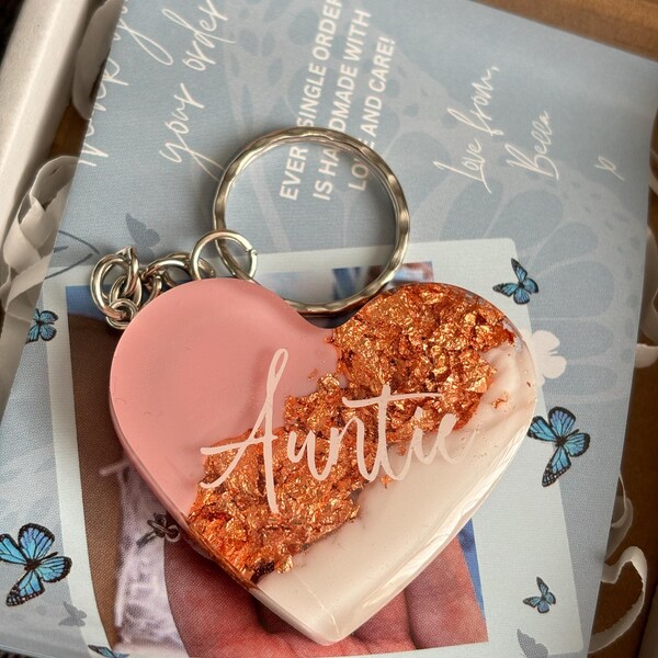 Best Friend Resin Glitter Heart KEYRING | Best Friend Gift ...