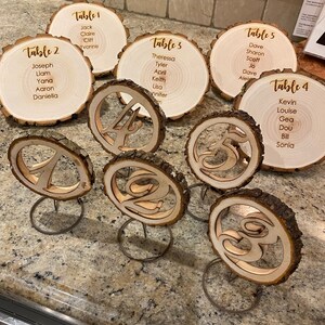 Set of Wooden Table Numbers Rustic Table Numbers Barn - Etsy