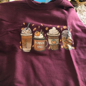 Fall Coffee Sweatshirt, Fall Sweater, Pumpkin Spice Sweatshirt, Cute ...