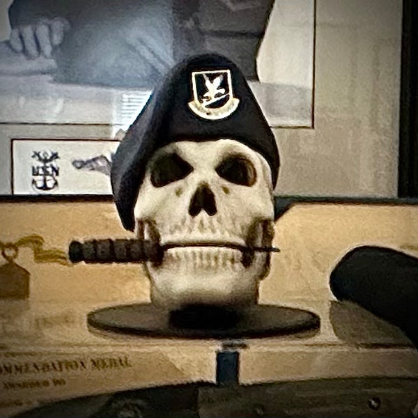 BADAZZ SKULLZ, Mini Cavalry Skull, 1st Cavalry Division, Stetson, CAV Scout, 19D, - Etsy