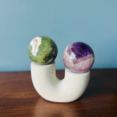 Minimalist Concrete Magnets. Modern Half Moon Fridge Magnets. - Etsy