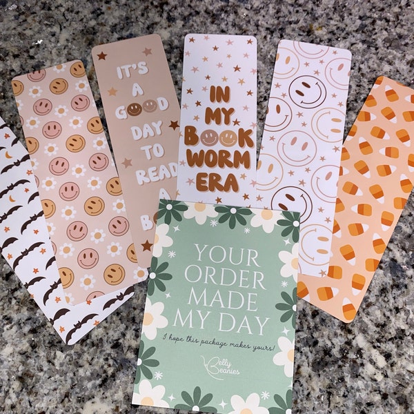 Retro Happy Collection - Handmade Bookmarks, Available as Set or ...